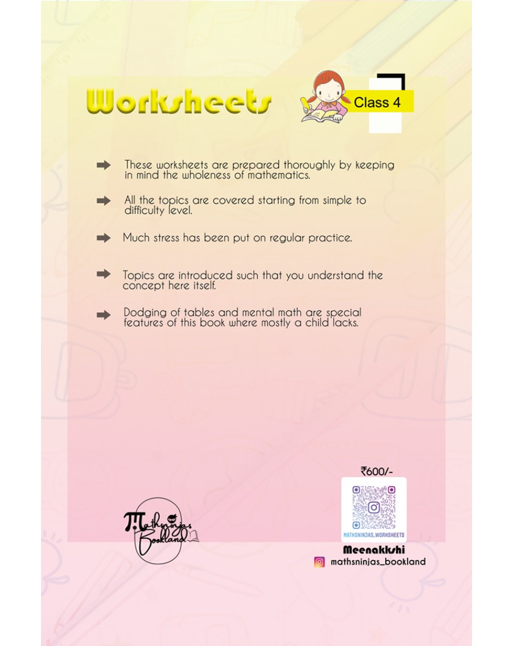 Class 4 Mathematics Books | 4th Standard Practice Workbook Cbse/Icse